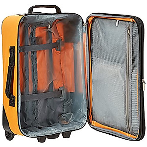 Rockland Fashion Softside Upright Luggage Set,Expandable, Orange, 2-Piece (14/19)