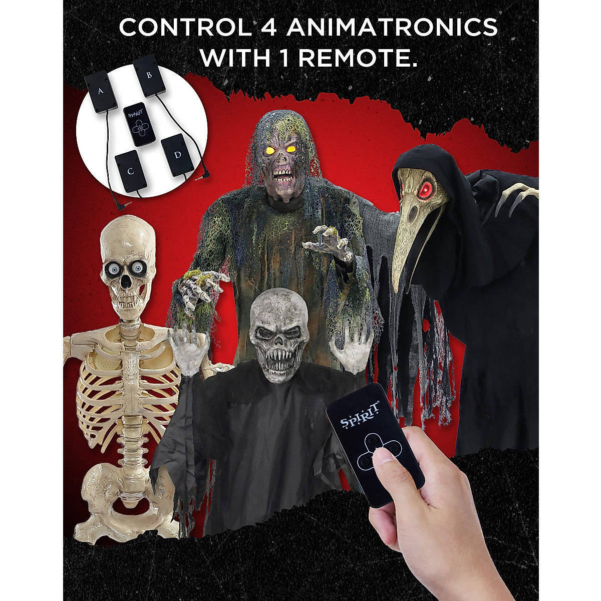Spirit Halloween Multi-Prop Remote Activator | Halloween Décor | Control Animatronics | Horror Decor