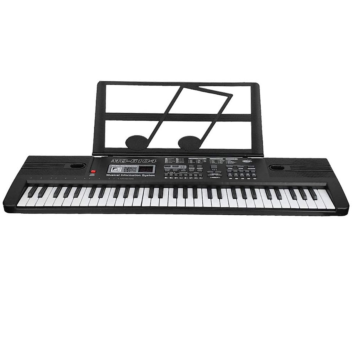 61 Keys Piano Keyboard, Portable Electronic Music Keyboard with Microphone, Music Sheet Stand & Power Supply for Beginner Student