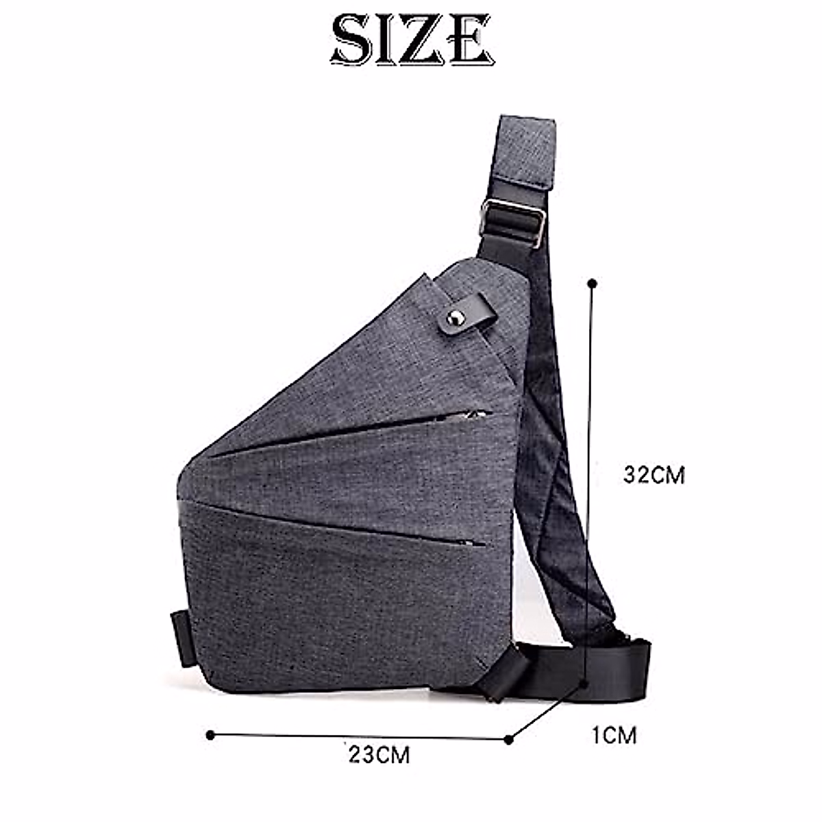 Exceptionm Personal Flex Bag, Valcen Personal Pocket Bag, Exceptionm Flex Bag for Women and Men (Black,Left)