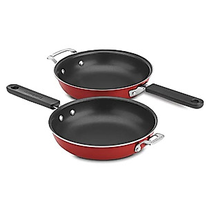 Cuisinart FP2-24R 10-Inch Nonstick Set Frittata Non-Stick Sauce Pan, Red