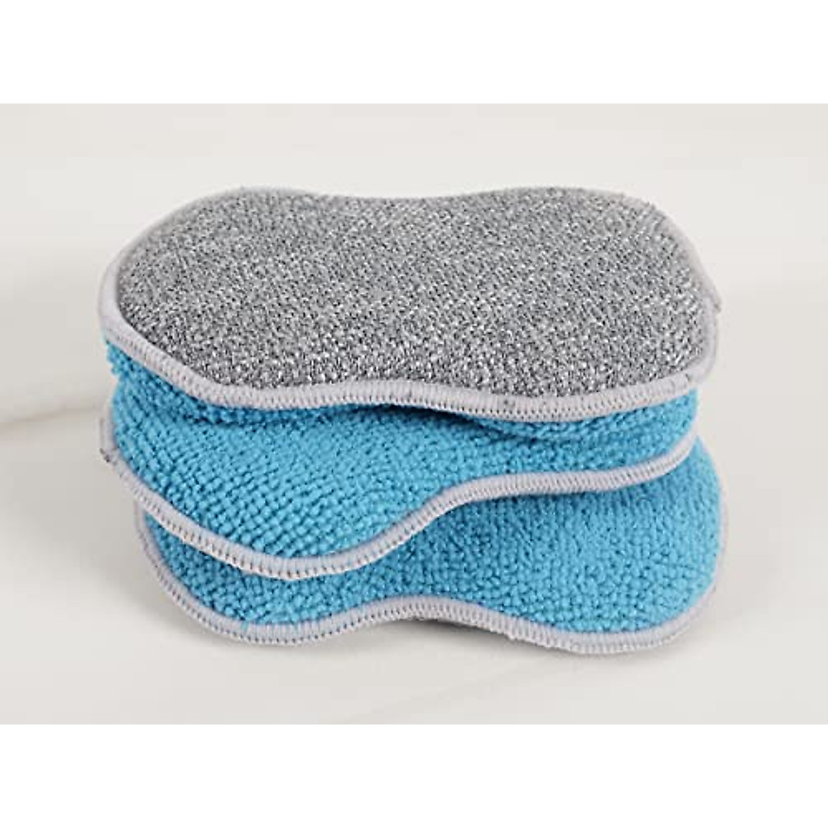 KAF Home Clean It Set of 6 Dual Sided Utility Sponges - Blue