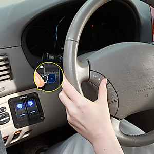 Nilight 90106B 2 Gang Rocker Switch Panel 5 Pin On Off Pre-Wired Rocker Switch Aluminum Panel Waterproof Switche Panel for 12V/24V Automotive Cars Marine Boats ATVs Trailers,2 Years Warranty , Blue