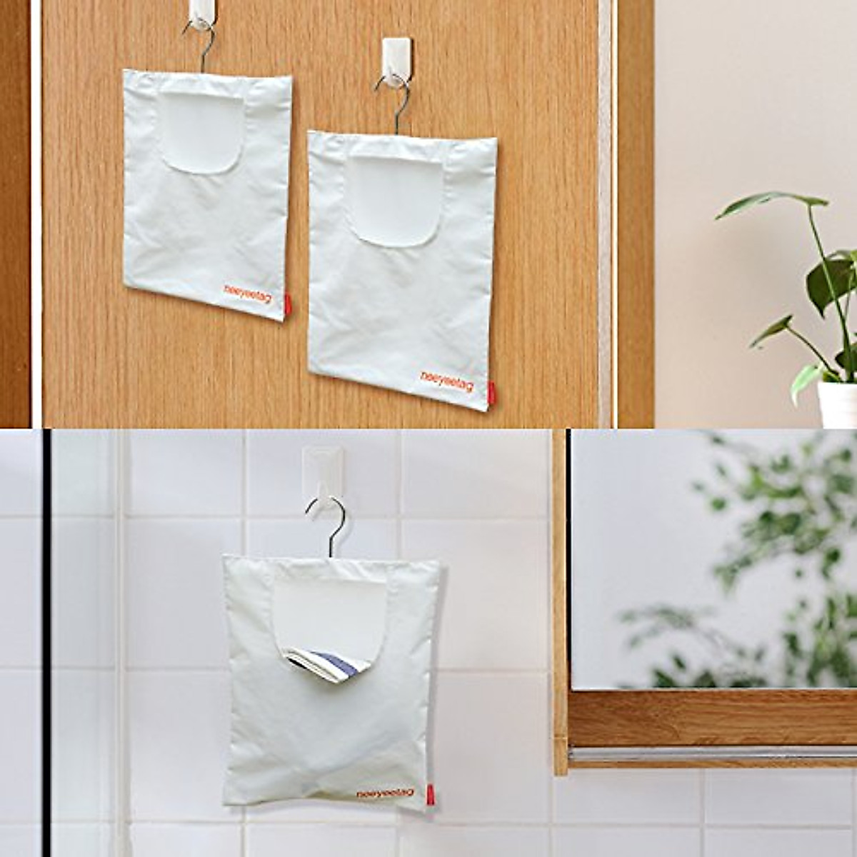 Neeyeetag Clothespins Large Size 3.74 Inch 40 Pack and Medium Size 2.3 Inch 40 Pack, Natural Bamboo Heavy Duty, with a Hanging Canvas Bag