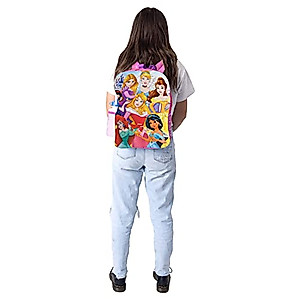 Disney Princess Backpack with Lunch Box for Girls Bundle ~ Deluxe 16" Princess School Bag, Lunch Bag, Water Bottle, Stickers, and More (Disney Princess School Supplies)