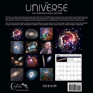 The Universe 2021 Astronomy Wall Calendar: Images from NASA's Hubble Space Telescope (12" x 12")