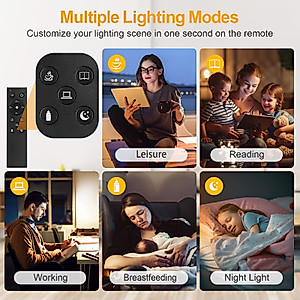 OUTON Floor Lamp, 30W/3000LM LED Modern Torchiere Sky Lamp, Bright Dimmable Standing Tall Lamp with 4 Color Temperatures, Remote Touch Control, 1 Hour Timer for Living Room Bedroom Office, White