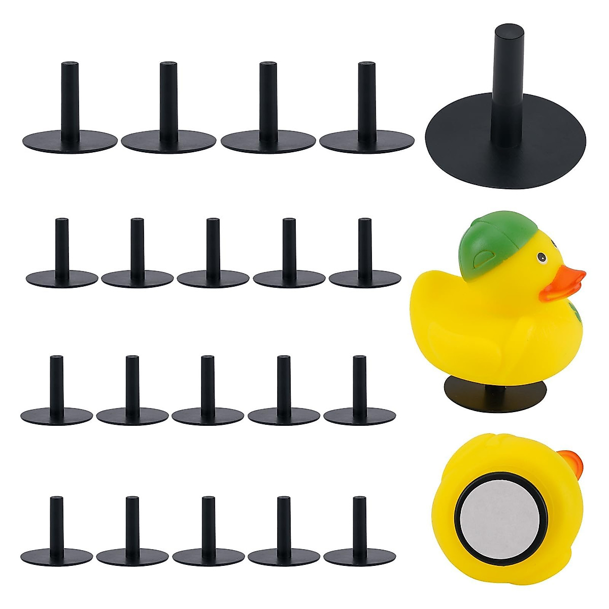 15pcs Duck Plug-Rubber Duck Mount-Plastic Duck Plug Holder for Jeep Dash Rubber Duck Holder for Dispaly Jeep Ducking Gifts(Excluding Rubber Duck) Self Adhesive