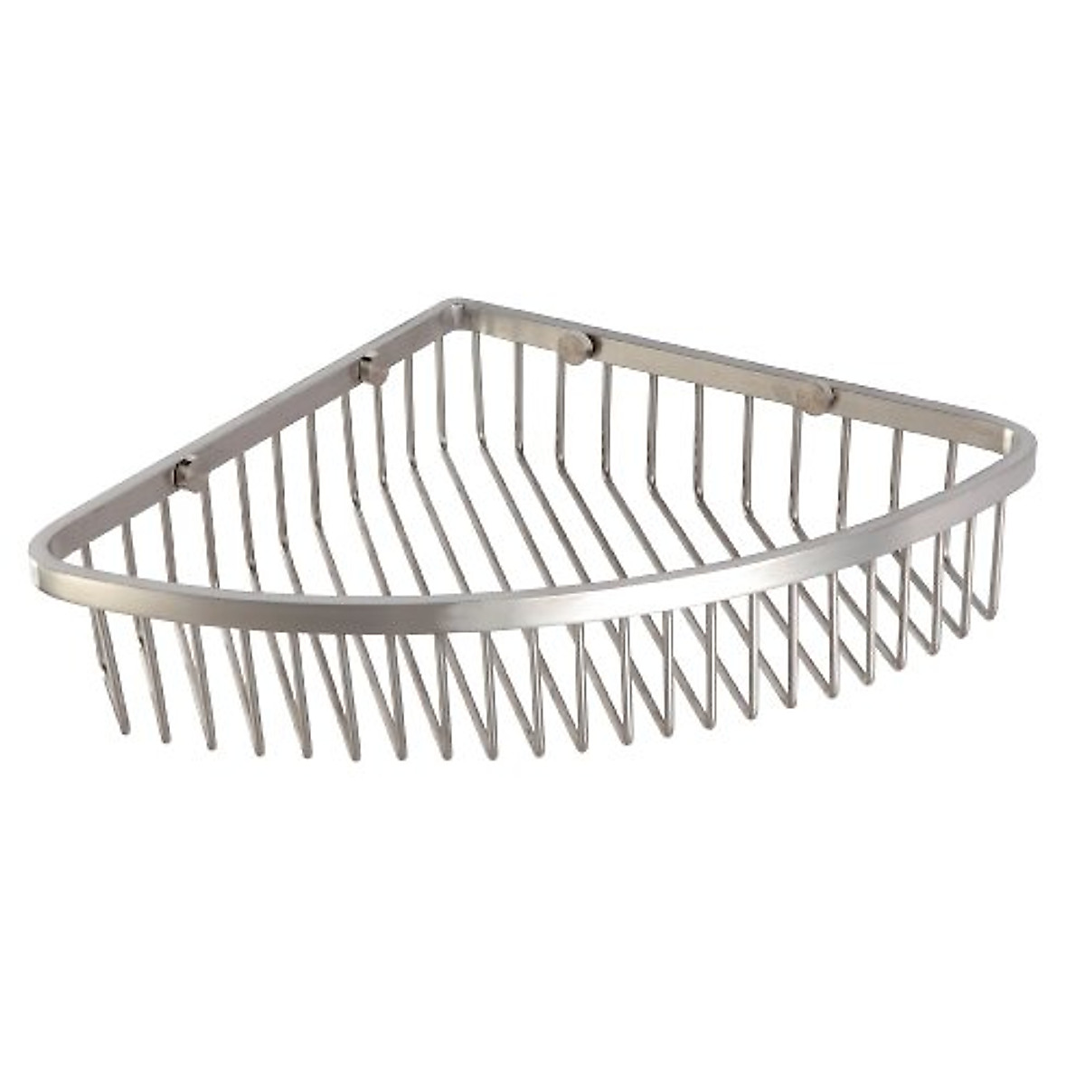 HANEBATH Corner Shower Caddy - Stainless Steel Bathroom Wall Mounted Storage, Brushed Nickel