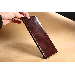 MANBANG Genuine Italian Leather Handbag Organizer Card Case Long Bifold Wallet