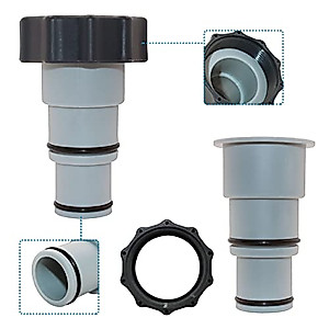 ARU (Pair) Hose Adapter w/Collar Replacement for Intex Fit For Threaded Connection Pumps