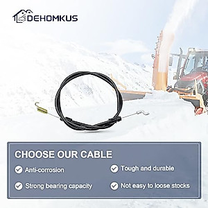 DEHOMKUS 946-0910A Clutch Auger Engagement Cable for MTD Cub Cadet Craftsman Ryobi Yard Man Troy-Bilt Yard Machines Snowblowers - 746-0910A 746-0910 SnowThrowers