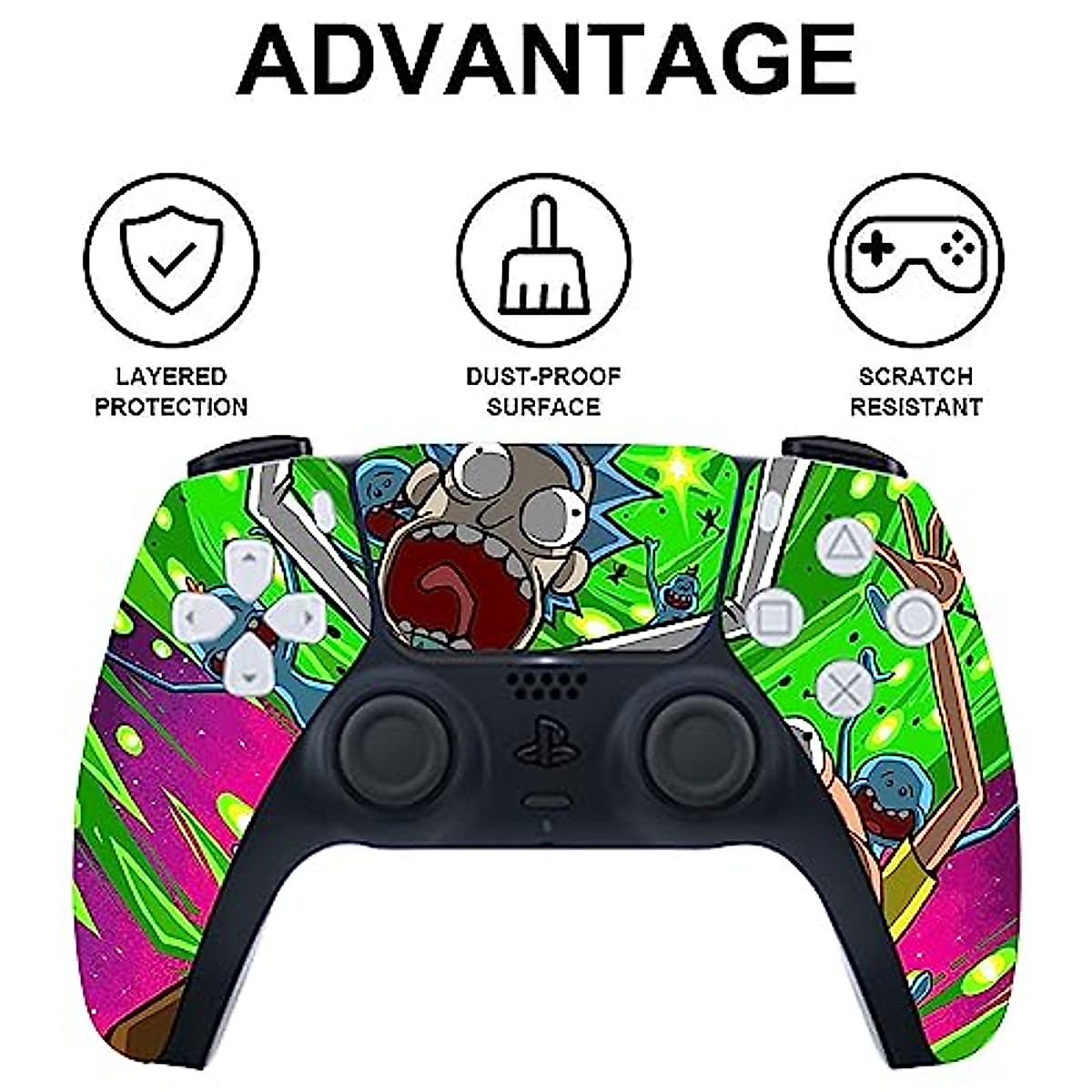 Anime P-S5/Play-station Digital Version Protectors Skin, Durable, Bubble-Free Console and Controllers Stickers Protectors Accessories for P-S5
