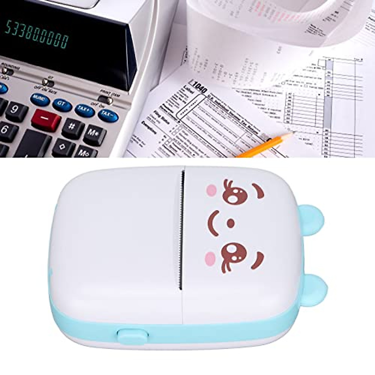 Garsentx Pocket Thermal Printer, Mini Printer Shipping Label Printer Portable Printer for Shipping Packages Postage Photo Address Home Small Business