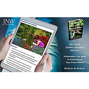 Pond Test Strips - 7-1 Pond Water Testing Kit with Ebook - Pond pH Test Kit with 50 Quick and Accurate Fish Tank Test Strips - 50 Test Strips by JNW Direct