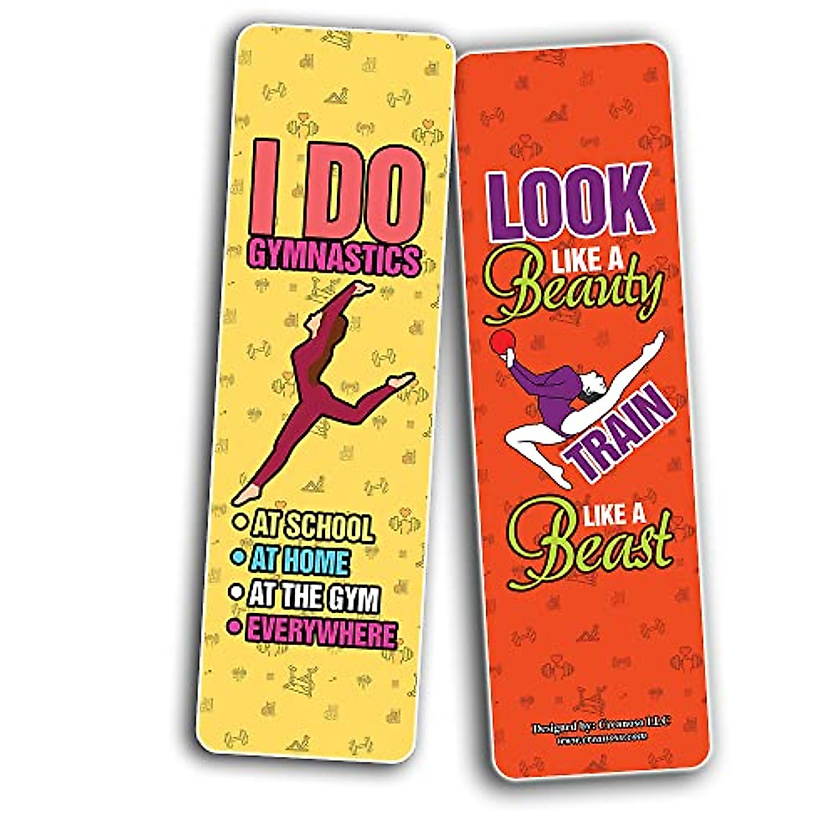 Creanoso I Do Gymnastics Bookmarks (10-Sets X 6 Cards) – Daily Inspirational Card Set – Interesting Book Page Clippers – Great Gifts for Adults and Teens