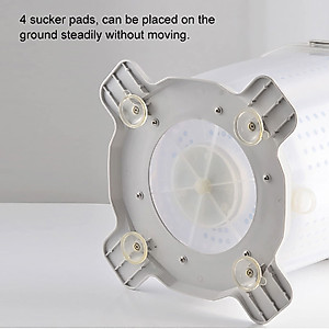 Kudoo Mini Portable Washing Machine, Hand Cranked Clothes Washer, Manual Operation Non Electric Laundry Washer Underwear Washer with a Detachable Dehydration Basket for Home Dormitory Gray