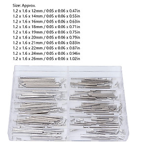 Watch Link Remover Kit, Pressure Bars Pins, Watch Rivet Ends Watch Bars Watch Band Clasp Bars Tube Friction Pin, Rivet Ends Repairing Accessory for Watch Repair and Watch Band Removal