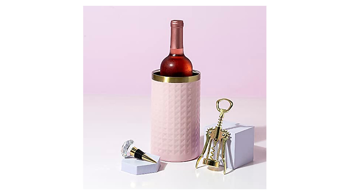 Paris Hilton Pink Wine Chiller Set - Stylish & Insulated