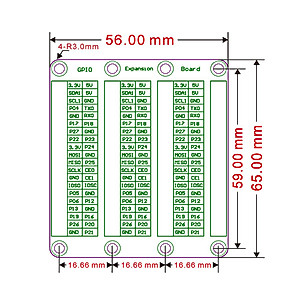 Raspberry Pi 4 Model B 3 x 40 Pin GPIO Adapter Extension Board 1 to 3 GPIO Module for Orange Pi Raspberry Pi 4B/3B+/3B