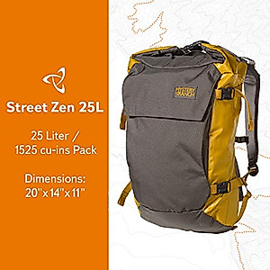 MYSTERY RANCH Street Zen Travel Pack - Hiking Backpack, Lemon/Gravel, 25L