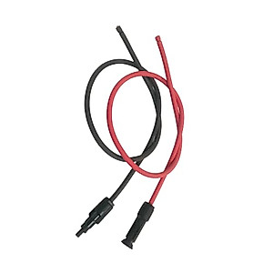 AWTSUNCON Pairs Red+Black of 6AWG Gauge Solar PV Panel Extension Cable PT-Male and Female connectors UL Listed (50)