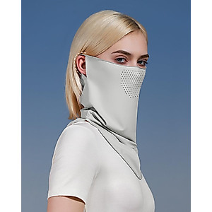 TOPORTY Women Sunscreen Mask Breathable Ice Silk Veil UV Protection Face Neck Cover for Summer Outdoor Sports