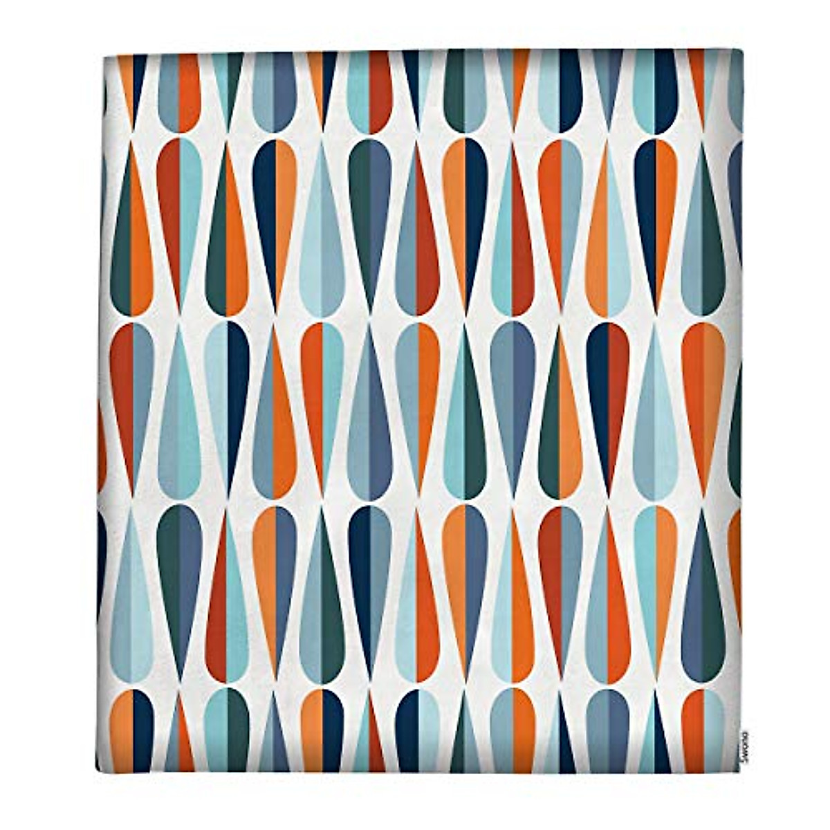 Swono Drop Shapes Throw Blanket,Mid-Century Modern Style Retro Seamless with Drop Shapes in Tones Thorw Blanket Soft Warm Decorative Blanket for Bed Couch Sofa Office Blanket 30"X40"