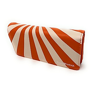 Shag Wear Cactus Southwest Desert Sunset Large Wallet for Women and Teen Girls Faux Vegan Leather 7" Orange