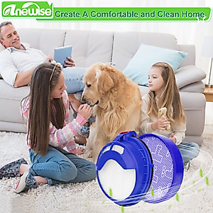 Anewise Filter Kits repalcement for Dyson dc25 vacuum Ball filters, Includes 1Pcs 919171-02 Washable Pre Motor Filter and 1Pcs 916188-05 Hepa filter, Fits DC-25 Models