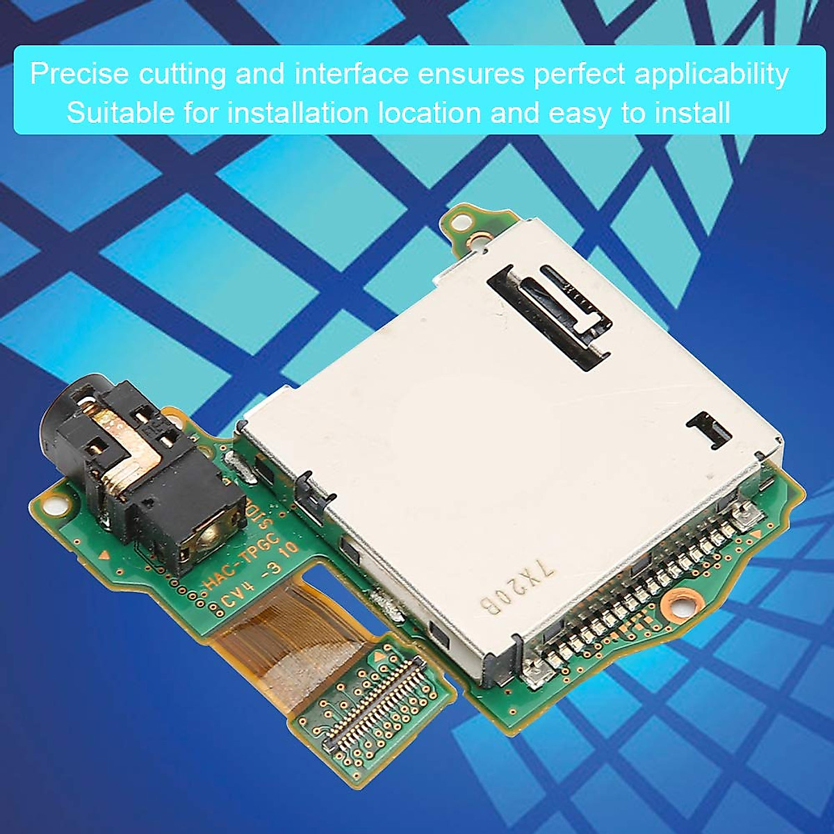 ASHATA Game Host Card Slot, Game Cartridge Card Slot Host Reader Tray Earphone Hole Port for Switch Host Repair Accessory/NS Host Card Slot with Board