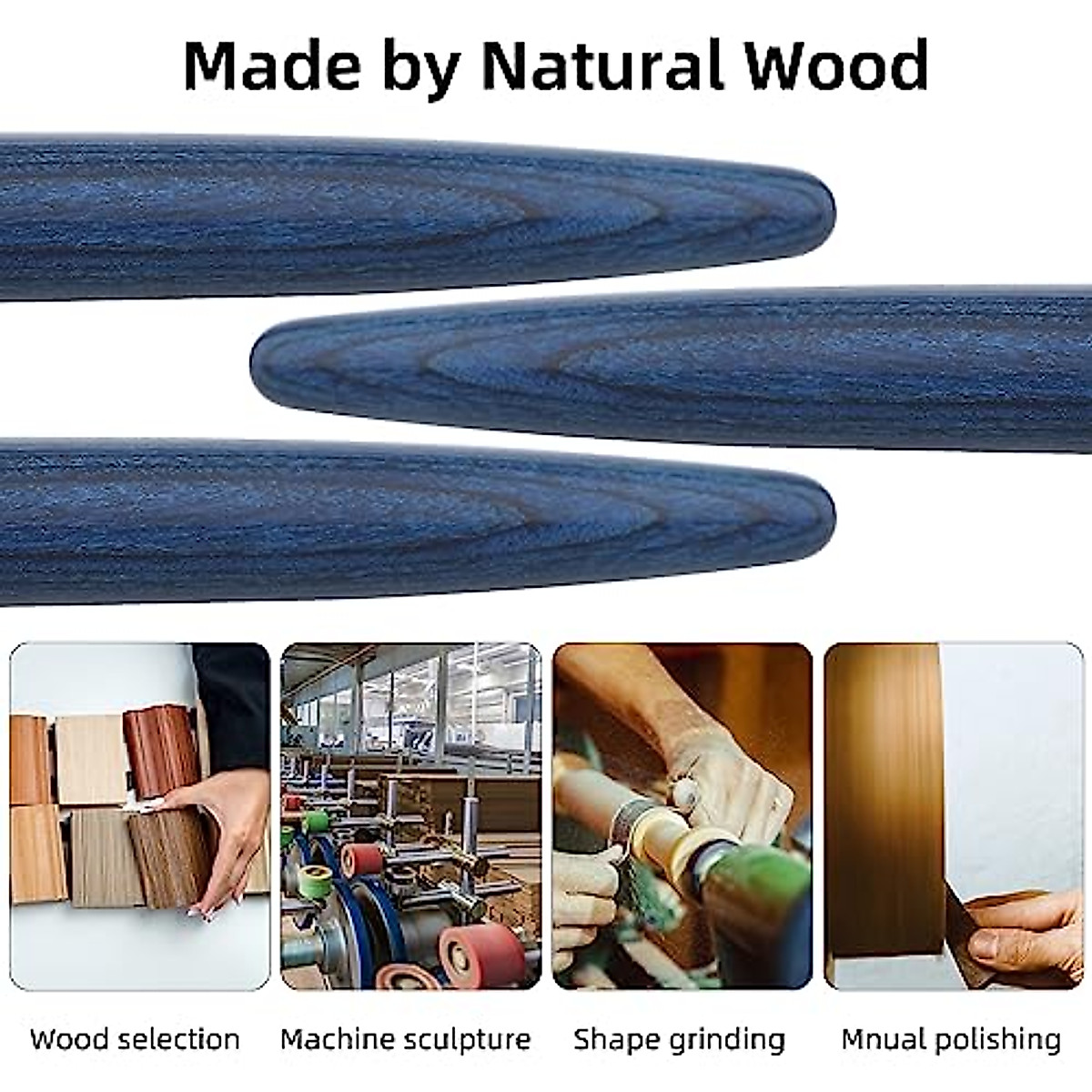 Cobee® Wooden Fountain Pens, Handcrafted Wood Fountain Pen Vintage Luxury Pen 0.5mm Fine Point Pen Business Pen Smooth Writing for Journaling Calligraphy Gift Supplies(Blue)