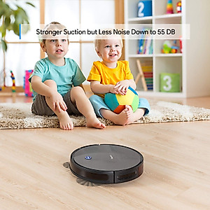 Bagotte BG600 Robot Vacuum Cleaner, Super-Thin & Quiet, High Suction, Smart Self-Charging Robotic Vacuum Cleaners Automatic Sweeper for Pet Hairs, Hard Floor, Medium Carpet