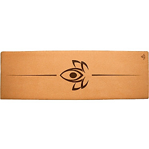 Tranquil Yogi Natural Yoga and Exercise Mat - Excellent Grip and Joint Protection, Includes Carry Strap. (Cork - 6mm)
