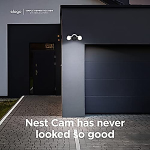 elago Silicone Cover Compatible with Google Nest Cam Outdoor or Indoor (Battery) - Magnetic Mount Cover Included, All Weather Protection, Easy Installation [Black]