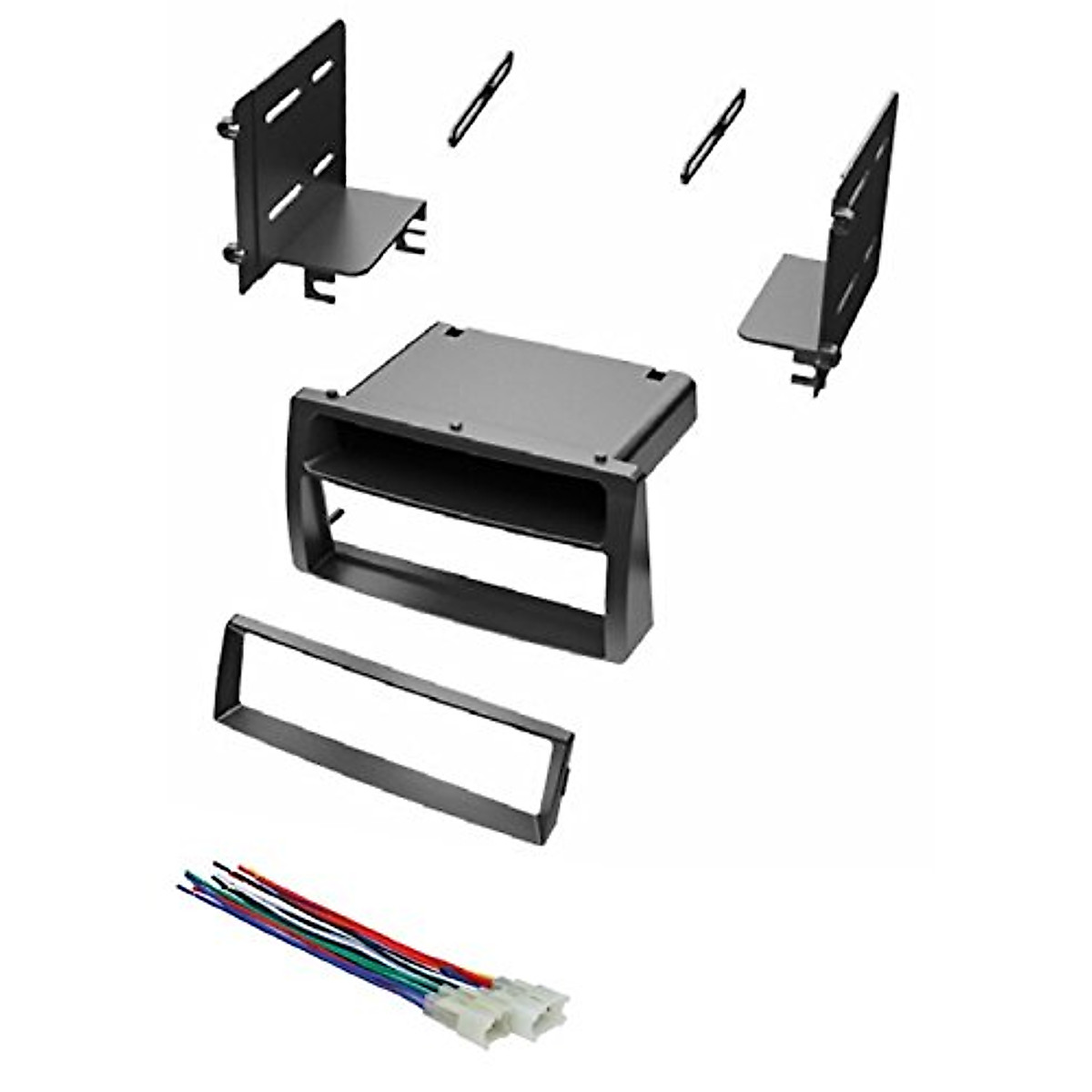 ASC Car Stereo Dash Kit and Wire Harness for Installing a Single Din Radio for 2003-2008 Toyota Corolla