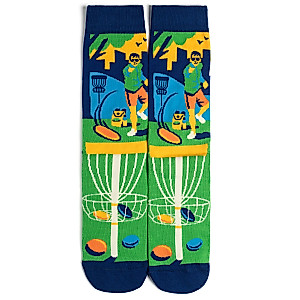 I'd Rather Be - Funny Socks For Men & Women - Gifts For Golfing, Hunting, Camping, Hiking, Skiing, Reading, Sports and more (US, Alpha, One Size, Regular, Regular, Playing Disc Golf)