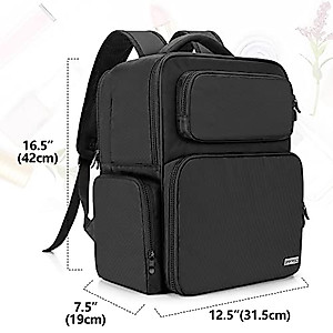 BAFASO Large Makeup Backpack, Makeup Bag with Sleeve for Laptop, Black