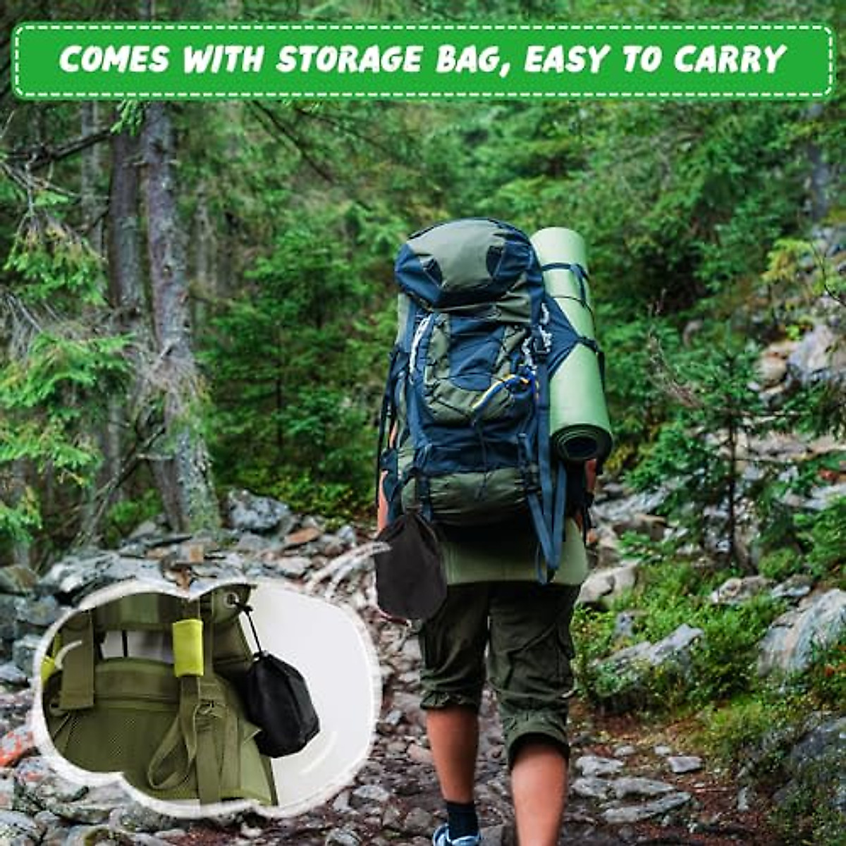 whumsdog Bow Hanger for Tree Stand, Treestand Strap Hunting Gear Hanger, Bow Hunting Tree Stand Accessories Holder with 4 Metal Hooks for Gears Bow Quiver Backpack Tree Saddle