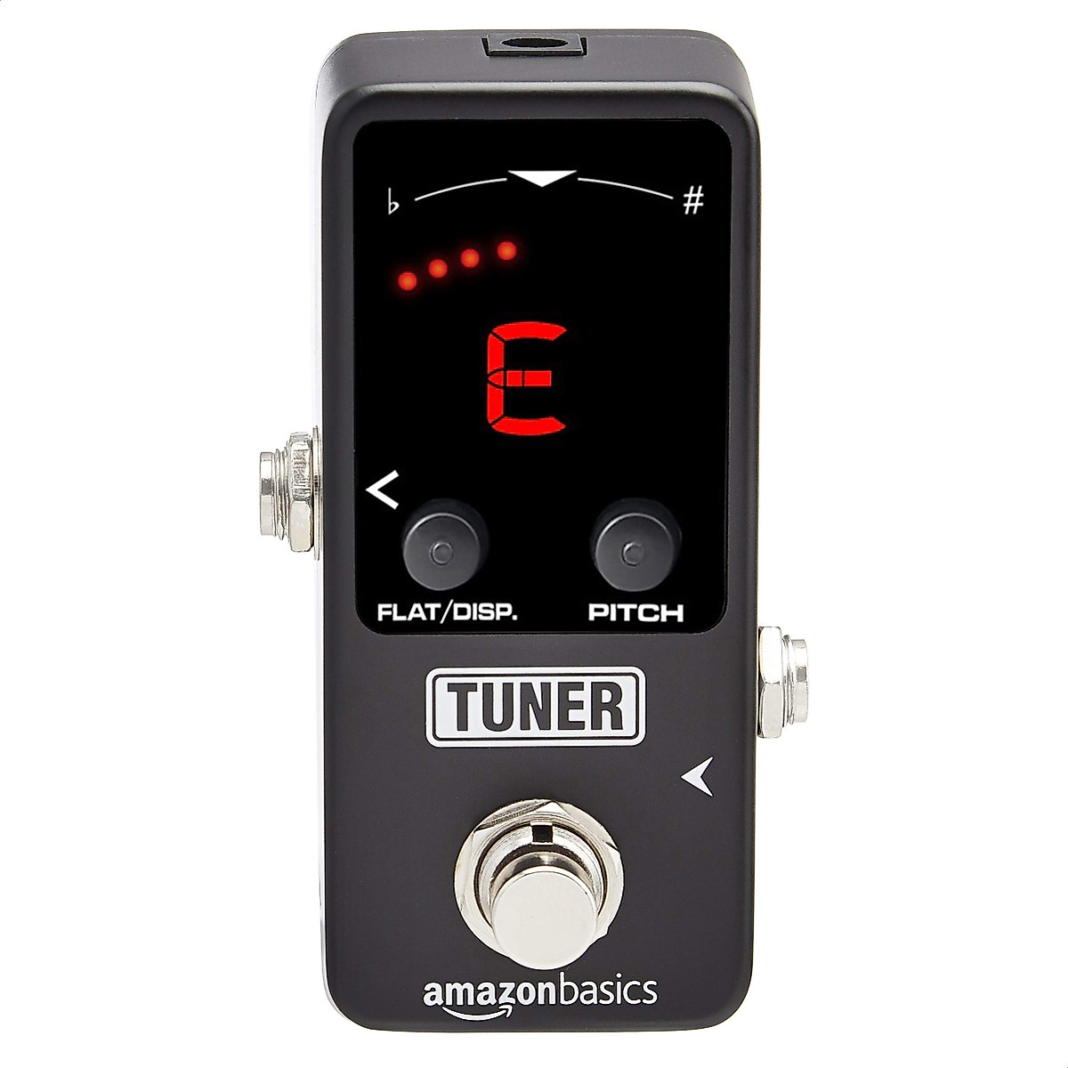 Amazon Basics Mini Tuner Pedal for Guitar and Bass, Black