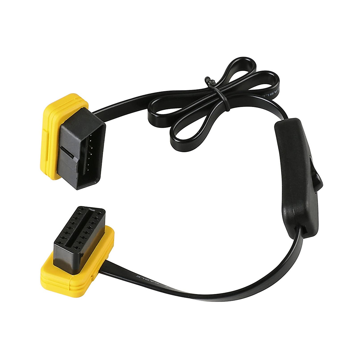 AUTOOL OBD2 Cables, Low Profile 60cm OBDII 16 Pin Male to Female Diagnostic Extension Cable Cord with Switch