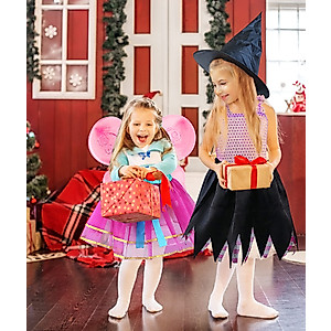 Jeowoqao Girls Dress up Trunk Princess Set, 24Pcs Pretend Play Costume Set, Fairytale, Supergirl, Princess, Rainbow Girls Costume for Toddler/Little Girls Ages 3 4 5 6 Years