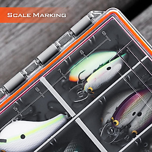 KastKing HyperSeal Waterproof Tackle Box, 3600 and 3700 Tackle Trays, Fishing Tackle Box Organizer with Removable Dividers, Lure Box and Terminal Tackle Storage