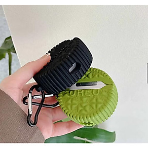 Sweet Body Cookie Man AirPod Case 3D Cartoon Funny Kawaii, Shockproof Protective Soft Silicone Case Skin Trendy Food Treat for AirPods 1&2, AirPods 3, and AirPods Pro (Airpod 3, Black) Pack of 1