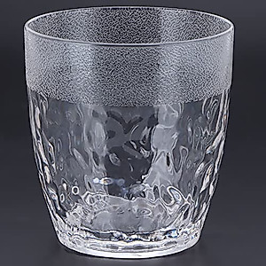 MANMAOHE 300ml Plastic Tumblers Plastic Glasses Unbreakable Plastic Cups Plastic Drinking Glasses Tumbler for Party Kitchen Home Party(Transparent)
