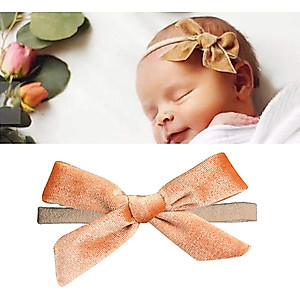 inSowni 15 Pack Solid Velvet Bow Super Stretchy Nylon Headbands Hairbands Accessories for Baby Girls Toddlers Newborns Infants Kids