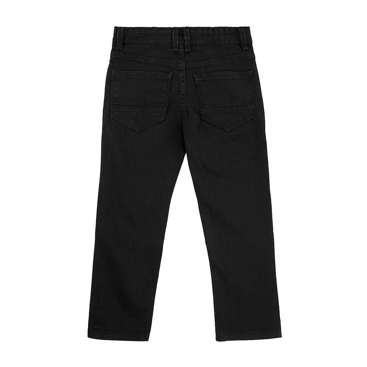 X RAY Boys Distressed Jeans (2T-16), Elastic Waist Biker Moto Distressed Ripped Denim Jeans for Boys & Colored Pants, Jet Black - Minor Rips, 4T