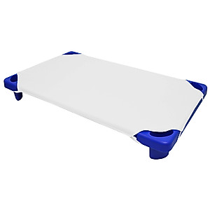 American Baby Company 100% Natural Cotton Percale Standard Daycare/Pre-School Cot Sheet, White, 23 x 51, Soft Breathable, for Boys and Girls, 1 Count (Pack of 1)