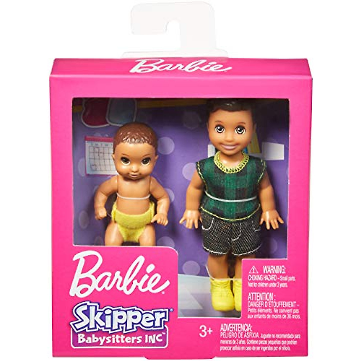 Barbie Skipper Babysitters Inc. Sibling Dolls - Toddler & Baby In Diaper, Ages 3-7