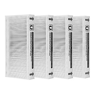 GoKBNY 4-Pack FRF102B True HEPA Replacement Filter Compatible with Febreze FRF102B/FHT170/FHT180/FHT190 Purifiers and Honey-Well HEPAClean U Filter HRF201B/HHT270/HHT290 Purifiers